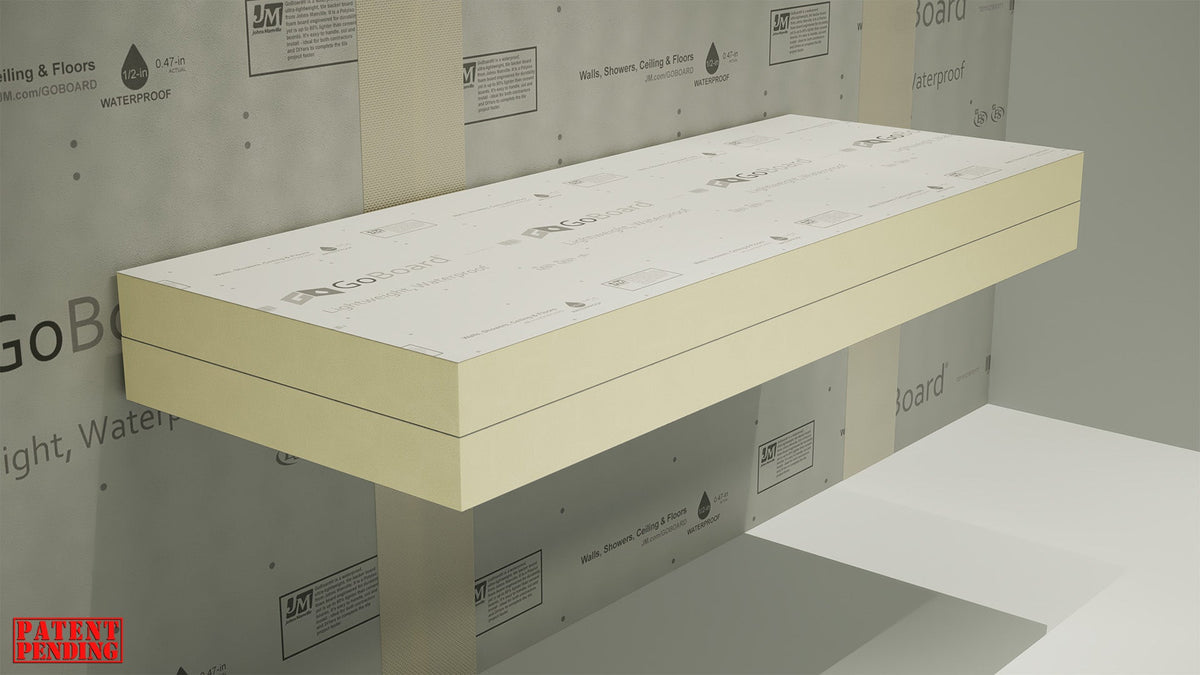 The Original Floating Shower Bench Kit­™ with GoBoard® & Original Show ...